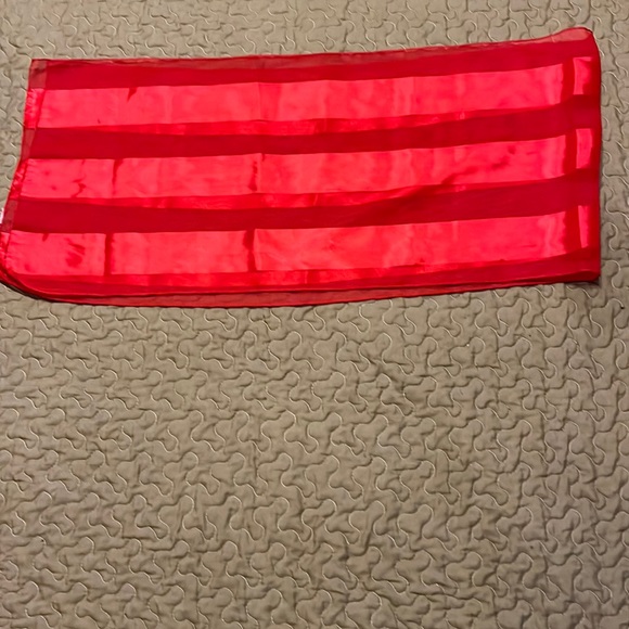 Accessories | Red Polyester Scarf See Photo For Design | Poshmark